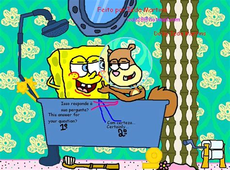Spongebob Squarepants And Sandy Cheeks In Love