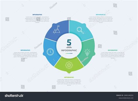 Circle Shape Infographic Chart Template 5 Stock Vector Royalty Free 2491140201 Shutterstock