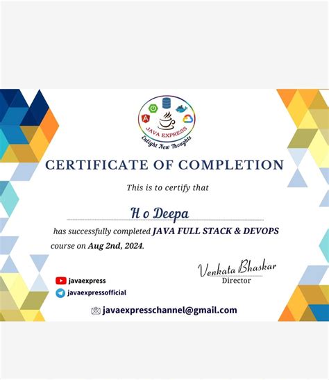 Completed Java Full Stack With Devops Course Deepa H O Posted On The Topic Linkedin