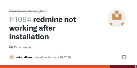 Redmine Not Working After Installation Issue Danmunn Redmine Dmsf GitHub