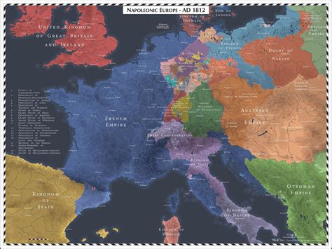 Napoleonic Europe 1812 By Cyowari Maps On The Web