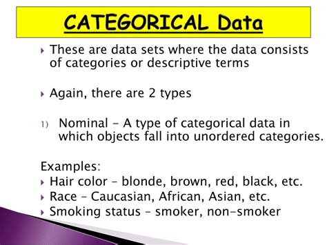 Categorical Numerical Discrete Primary Nominal Secondary Survey Ppt Download