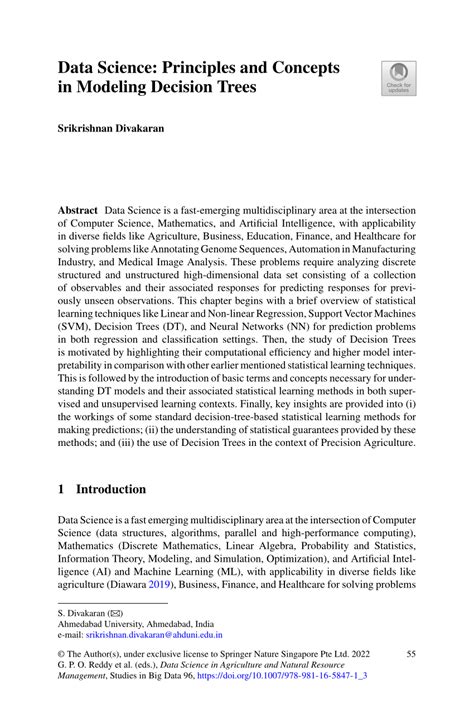 Pdf Data Science Principles And Concepts In Modeling Decision Trees