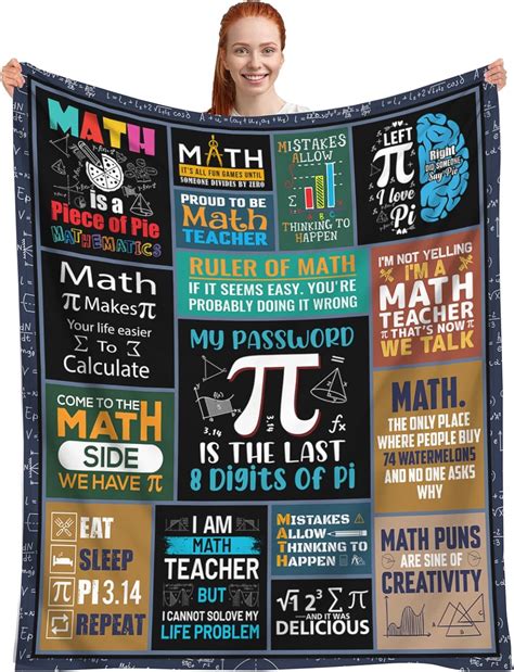 Hk97 Math Teacher Ts For Men Women Math Teacher Blanket