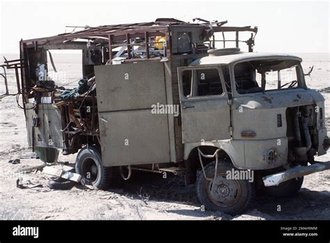 An Iraqi W 50 Iaa Truck Chassis Fitted With A Shopvan Body Abandoned