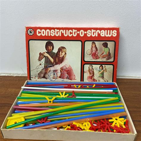 Vintage Construct O Straws Building Toys