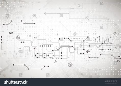 Abstract Technological Background Structure Square Pattern Stock Vector