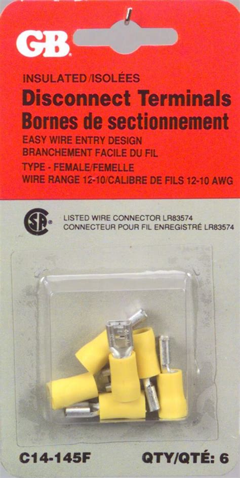 Gardner Bender C14 145f Female Disconnect Terminal 10 12 Awg Wire Gauge 6 Pk Canadian Tire