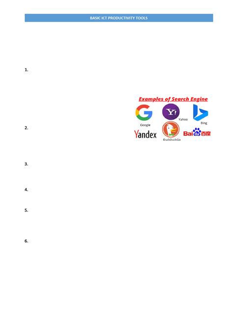 Basic Ict Productivity Tools Pdf