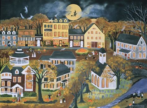 I Heart New England Happy Halloween Halloween Folk Art Happy