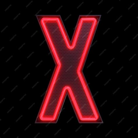 Red Letter X Black Background