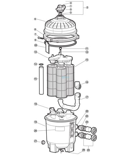 Hayward Swimclear Multi Element Cartridge Filter 425 Sq Ft