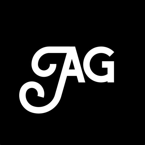 Ag Letter Logo Design Initial Letters Ag Logo Icon Abstract Letter Ag A G Minimal Logo Design
