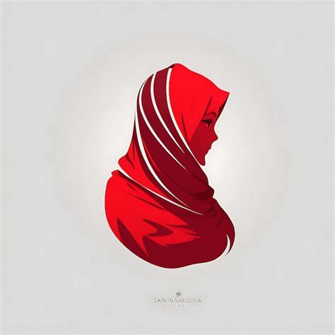 Chica Hijab Vector Premium