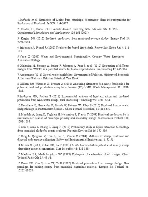 Biodiesel From Wastewater Sludge Pdf
