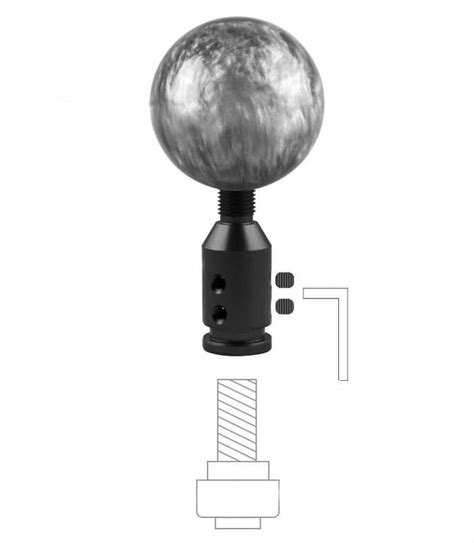 Universal Shift Knob Adapter Aluminum Alloy Compatible With Non