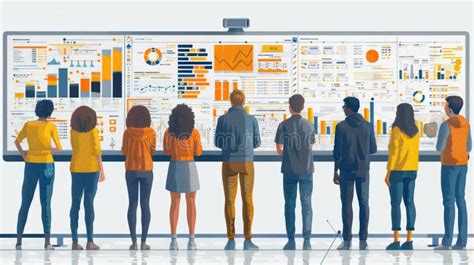 Data Driven Decision Making For Business Growth Stock Illustration