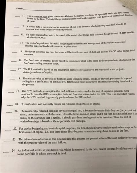 Solved Name Preemptive Right Gives Curremt Stockholders The