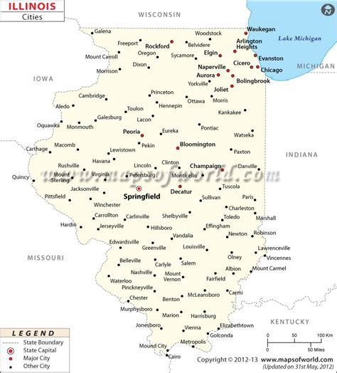 Map Of Illinois Cities Illinois City Map With Names Illinois Map