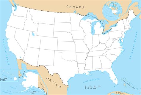 Printable Outline Map Of The Usa Printable Map Of Usa