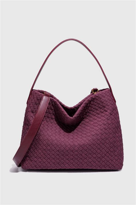 Samiya Suded Woven Tote Bag Wine Seensense