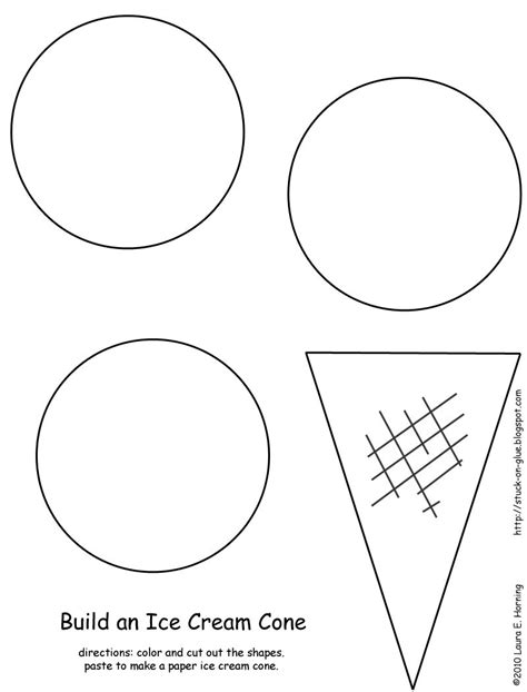 Printable Cut Out Ice Cream Cone Template
