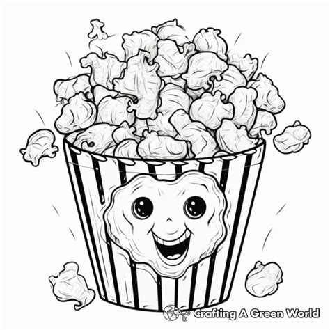 Popcorn Coloring Pages Free And Printable