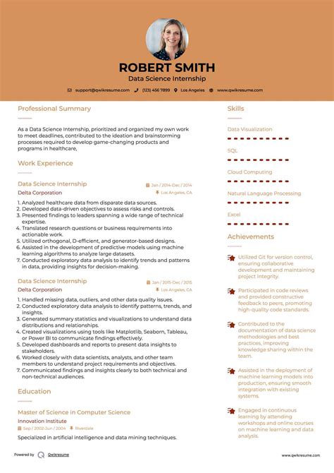 10 Data Science Internship Resume Samples And Templates For 2025