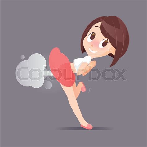 Funny Face Cartoon Girl