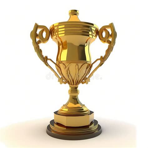 Tiny Golden Trophy Generative Ai Stock Illustration Illustration Of