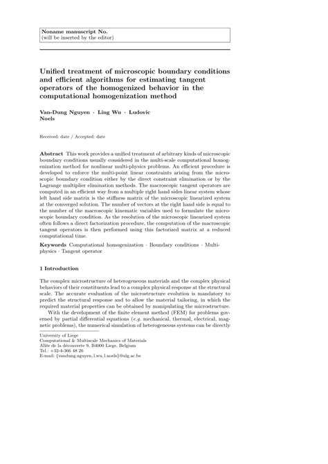 Pdf Unified Treatment Of Microscopic Boundary Conditions And