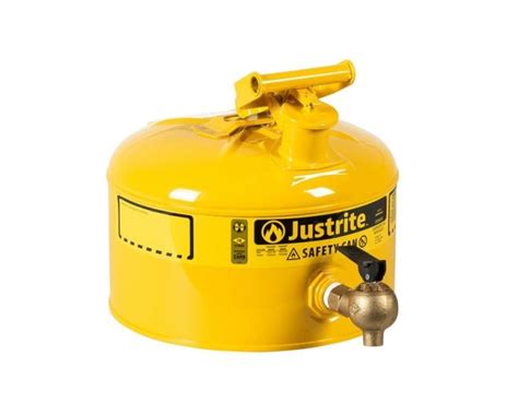 Justrite Type I Shelf Safety Can 25 Gallon Bottom 08902 Faucet Ss