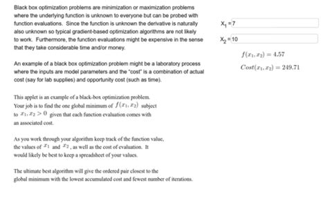 Black Box Optimization Geogebra