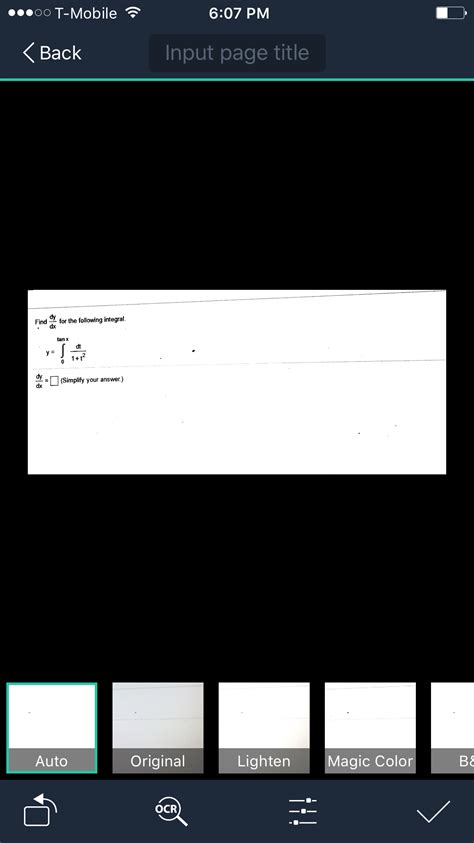Solved Find Dy Dx For The Following Integral Y Integral