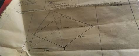 The Diagram Below Represents A Prism Whose Cross Section Is A Right Angle