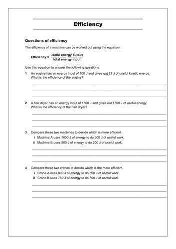 Efficiency Teaching Resources