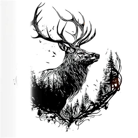Elk Tattoos For Men
