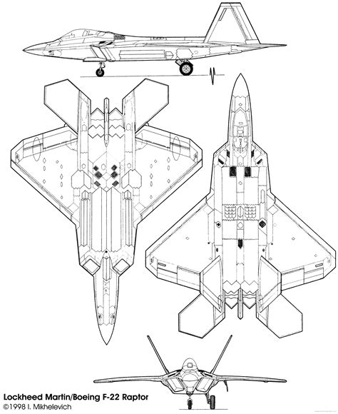 F 22 Raptor Schematics