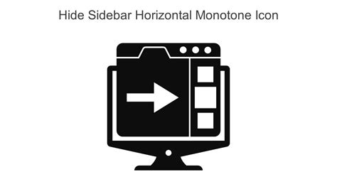 Hide Sidebar Horizontal Monotone Icon In Powerpoint Pptx Png And Editable Eps Format Ppt