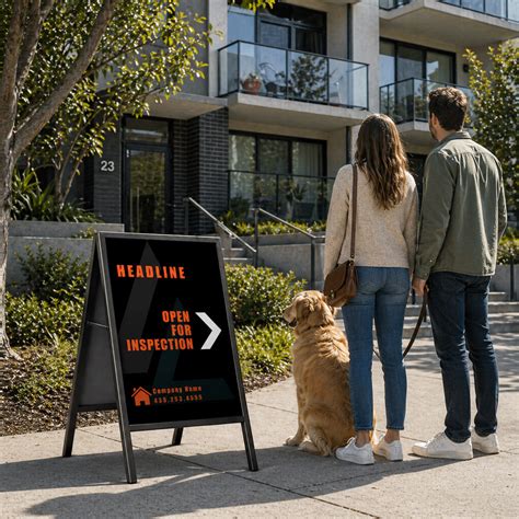 Real Estate A Frame Signs Open For Inspection Signage Evan Evans