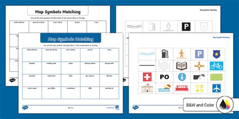 Map Symbols Worksheet Geography And Environment Twinkl Usa