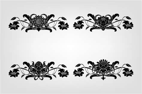 Text Separator Baroque Decoratice Divider Book Typography Ornament