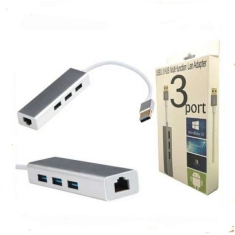 Promo Usb Hub 3 0 Lan Ethernet Pot Adapter With Power Port Usb To Lan Hub Diskon 23 Di Seller