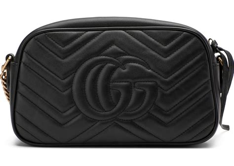 Gucci Gg Marmont Camera Bag Matelasse Small Black