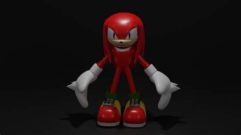 Sonic Knuckles 3d Model Rigged Cgtrader