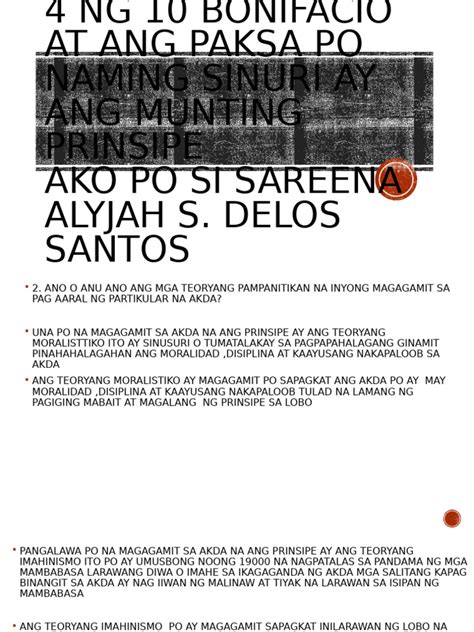 Filipino Assesment Ang Munting Prinsipe Pdf