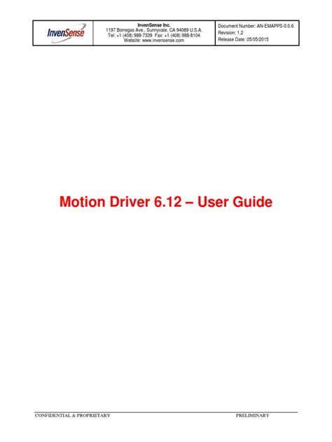 App Note 3 Motion Driver 612 Porting Guide Pdf Microcontroller
