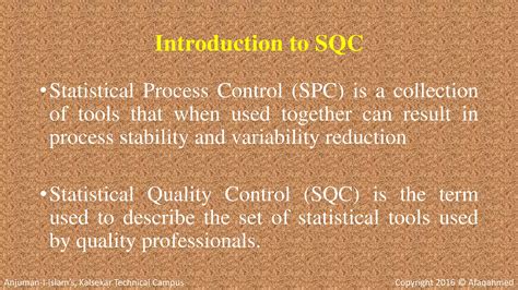 Statistical Quality Control And Sqc Tools Pdf