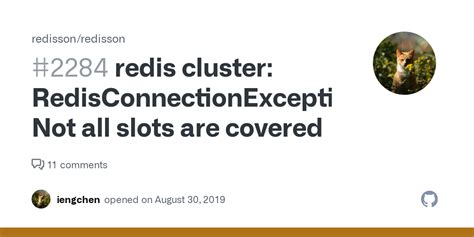 redis cluster redisconnectionexception not all slots are covered