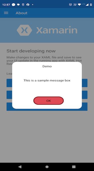 Developing A Customized Messagebox In Xamarin